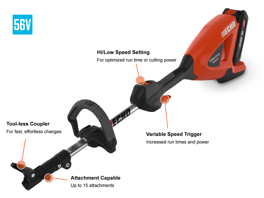 DPAS-2100 Battery-Powered Attachment-Capable Power Head | ECHO