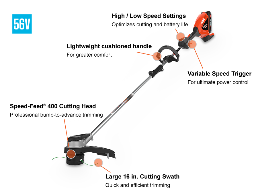 DSRM-2100 16" Battery Powered String Trimmer | ECHO